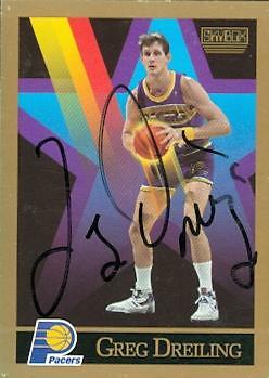 Greg Dreiling autographed Basketball Card (Indiana Pacers) 1990 Skybox ...