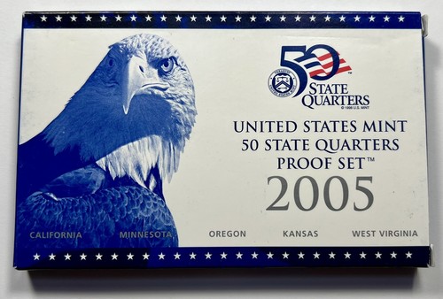 2005 50 State Quarters Proof Set U.S. Mint Original Government ...