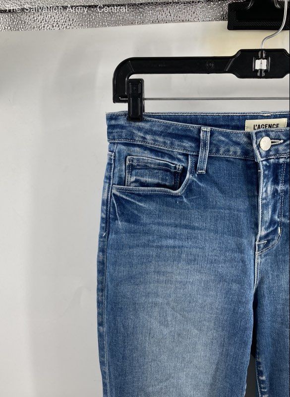 L'agence Womens Blue Medium Wash 5-Pocket Design Denim Bootcut Jeans ...