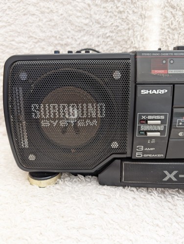 SHARP Boombox WQ-T352E Ghetto Blaster Stereo Radio Cassette Recorder | eBay
