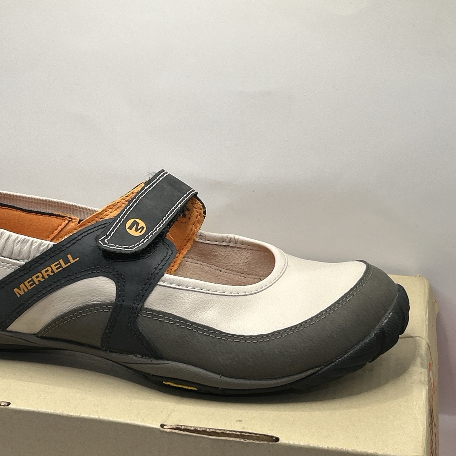 Merrell Pure Glove Leather Mary Jane Flat Barefoot Shoes Ivory Womens 7 ...