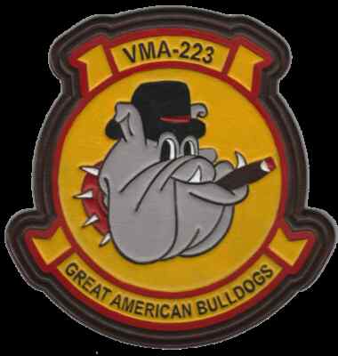 4.5" USMC MARINE CORPS VMA-223 BULLDOG SQUAD MILITARY COLOR LOOK ...