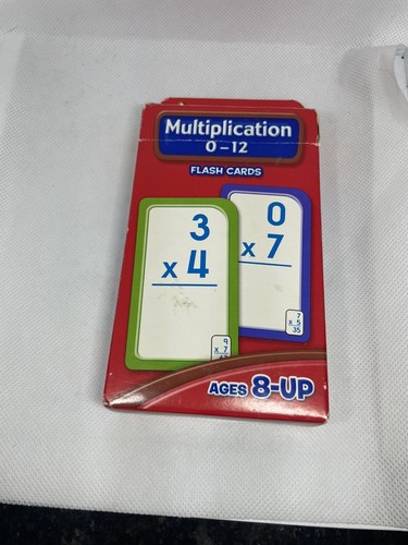 Multiplication Flash Cards 0-12 Flash Cards Elementary Grade Math for ...