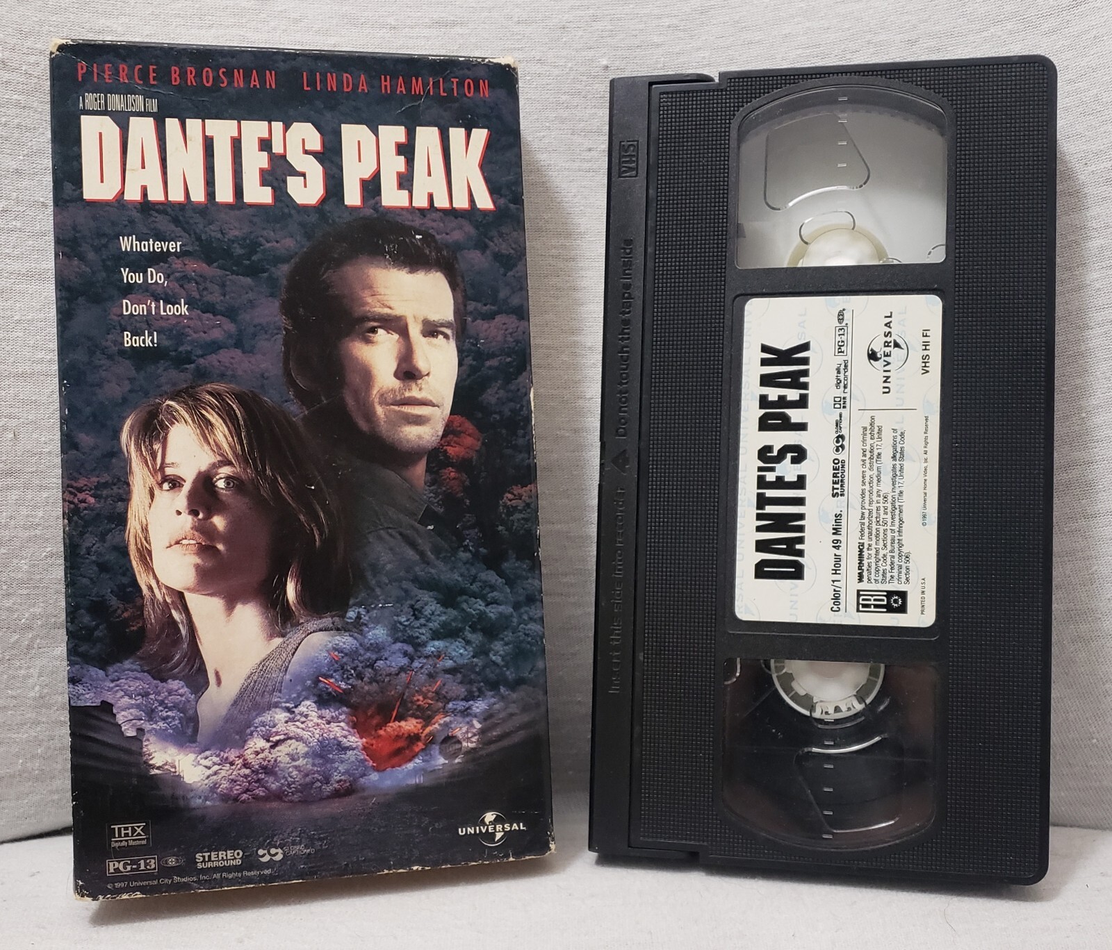 Dante's Peak VHS Tape Movie 1997 Pierce Brosnan Sci Fi Thriller VCR ...