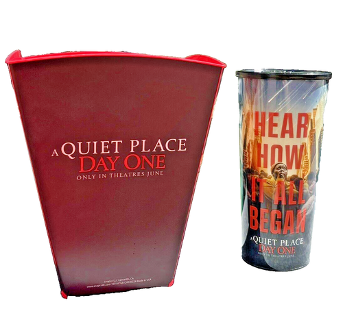 AMC EXCLUSIVE A Quiet Place Day One Popcorn Bucket And Cup NEVER USED ...