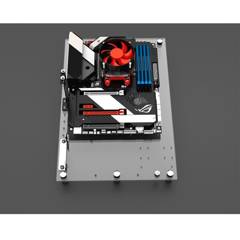 ATX Large Acrylic Open Frame PC Case Heat Dissipation Support for ATX ...