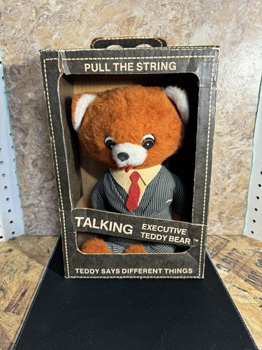 Vintage 1978 Executive Talking Teddy Bear, Tested-Working-see photos ...