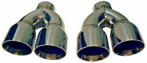 2 STAINLESS STEEL DUAL EXHAUST TIPS PAIR 2.5 3.5 Camaro Trans Am 2.5" 3 ...