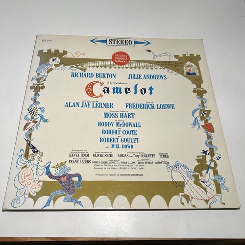 Camelot Original Broadway Cast Recording Vintage 1960 Musical Vinyl LP ...