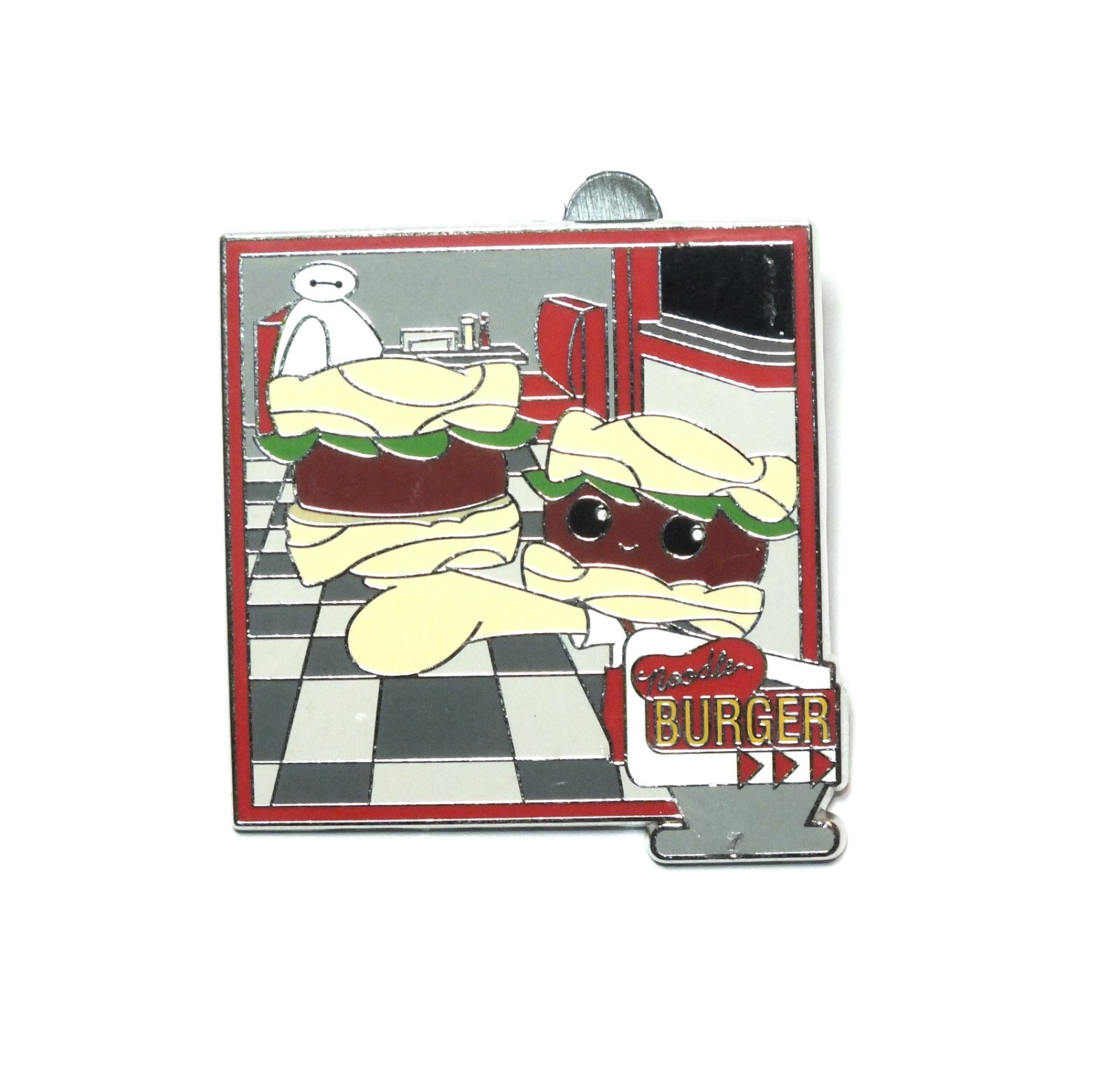 Disney Pin Trading Big Hero 6 Baymax Robot At Noodle Burger Eating Food ...