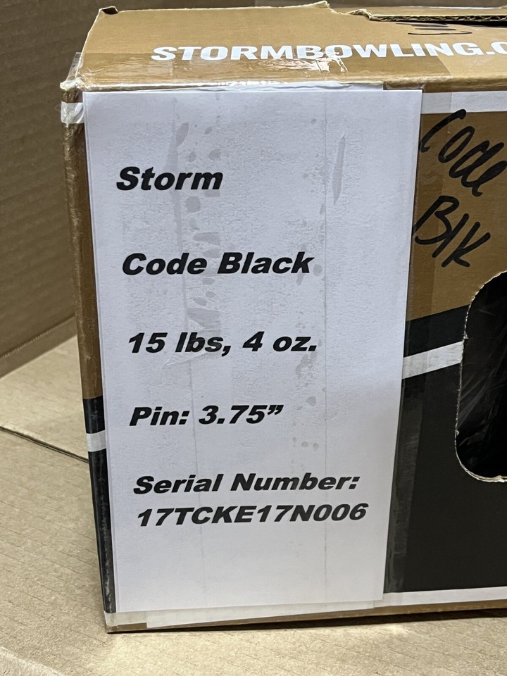 Storm Code Black 15 lb Bowling ball New no Original Box | eBay