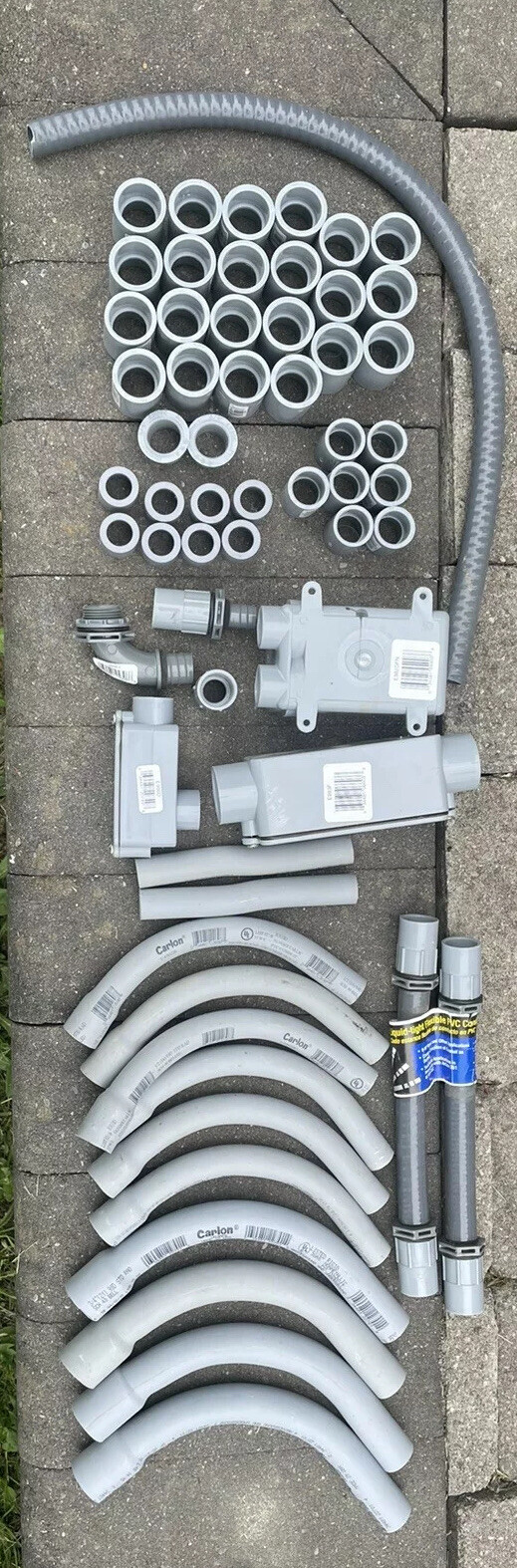 58 Pcs Carlon PVC 1/2” 3/4” Electrical Conduit E940E E940D E996E UA9ADB ...