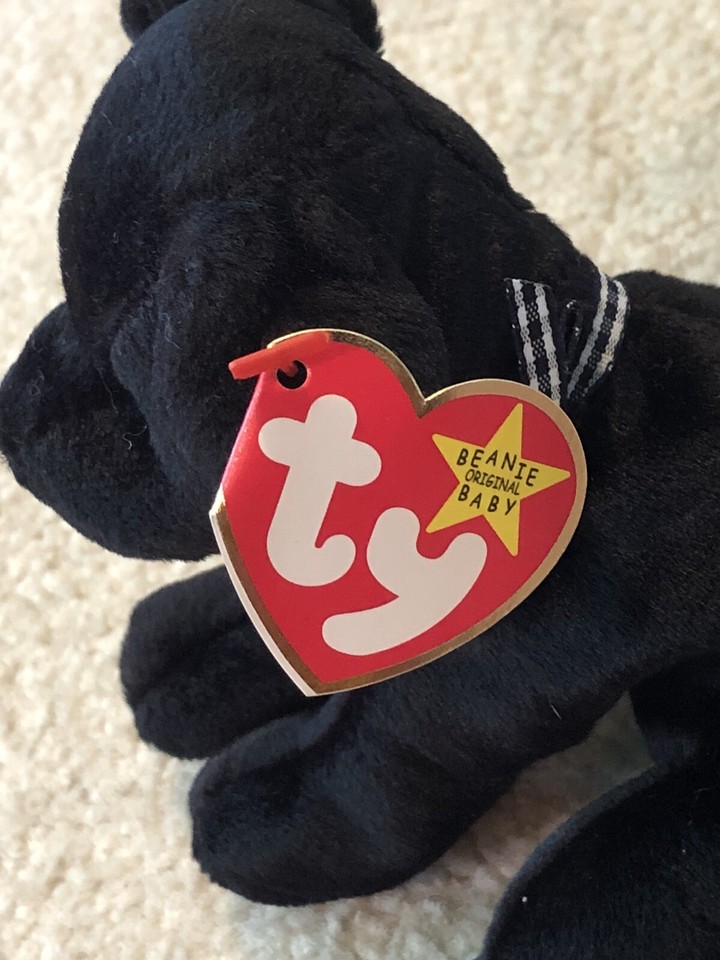 Ty Beanie Baby Luke the Black Lab June 1998 Mint 1965 (KR) Hologram ...