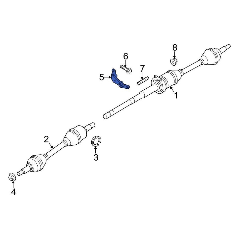 For Ford Police Interceptor Utility 13-14 CV Axle Shaft Carrier Bearing ...