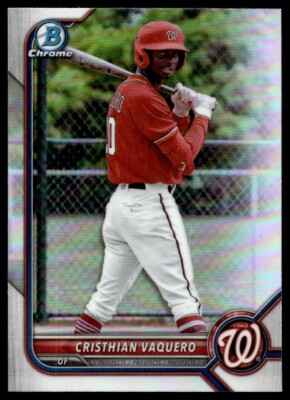2022 Bowman Chrome Refractor Cristhian Vaquero Rookie G27 Washington ...