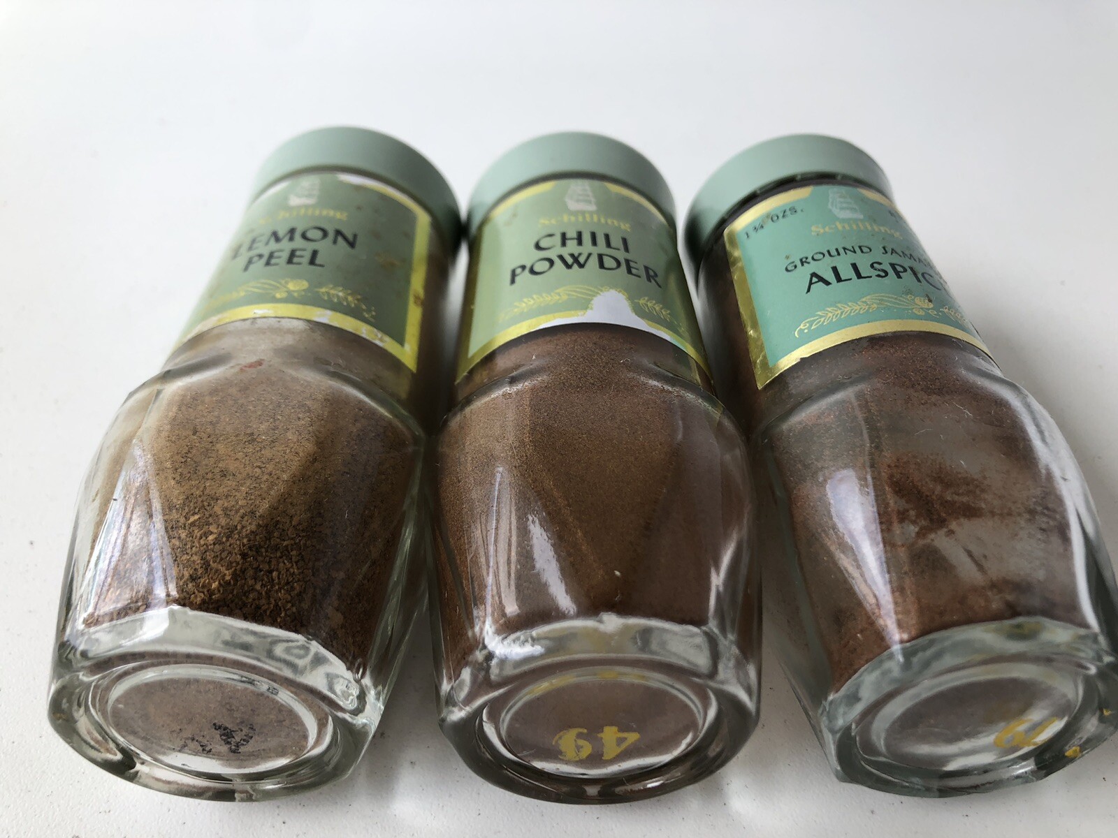 McCormick Schilling Green Label and Lids Spice Jars Lot of 3 | eBay