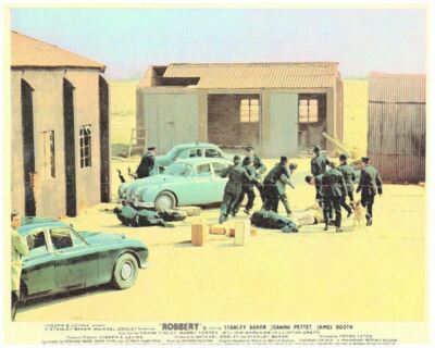 ROBBERY Original British Lobby Card Vintage Police cars Jaguar 1967 ...