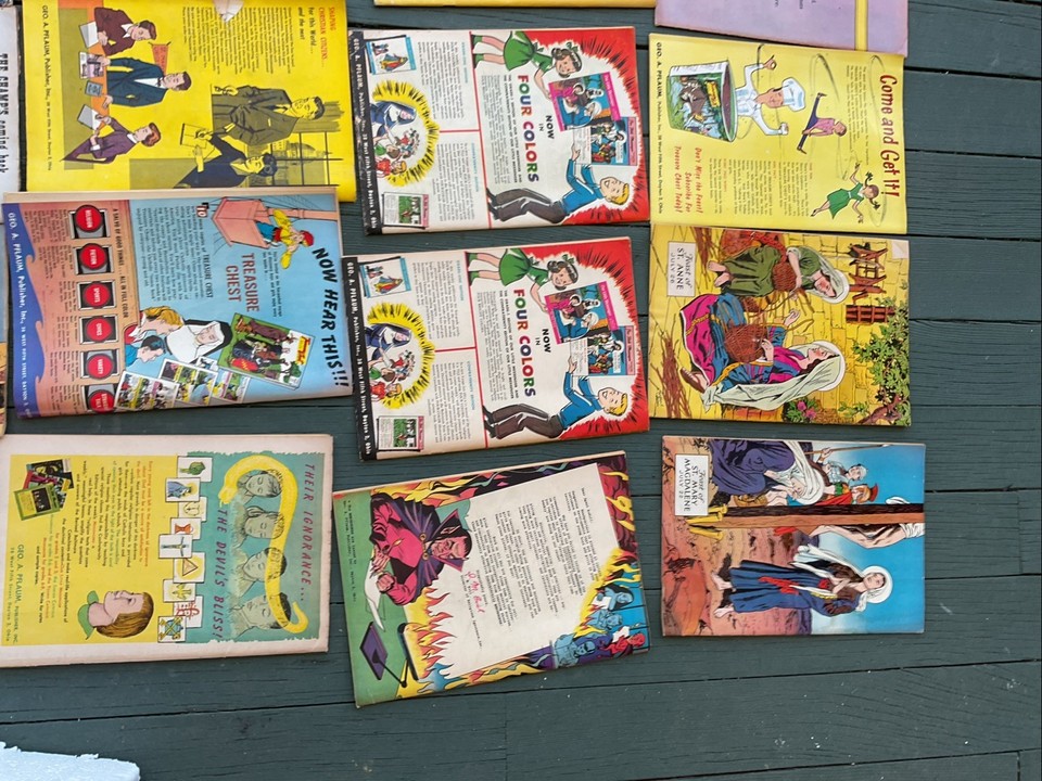 Vintage TREASURE CHEST COMIC BOOK LOT Of 21 Ten 10 Cent Books GD - VG ...