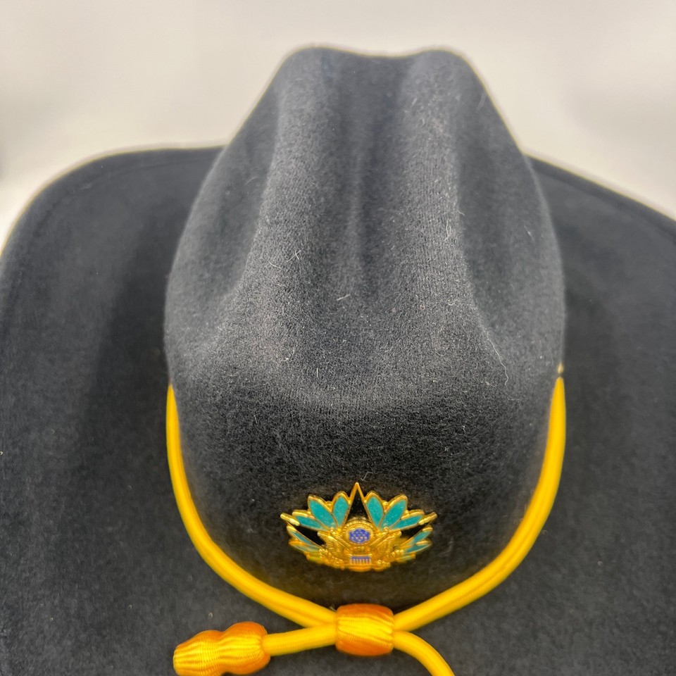 UNION US CAVALRY Civil War OFFICERS SLOUCH HAT YELLOW CORD Army General ...