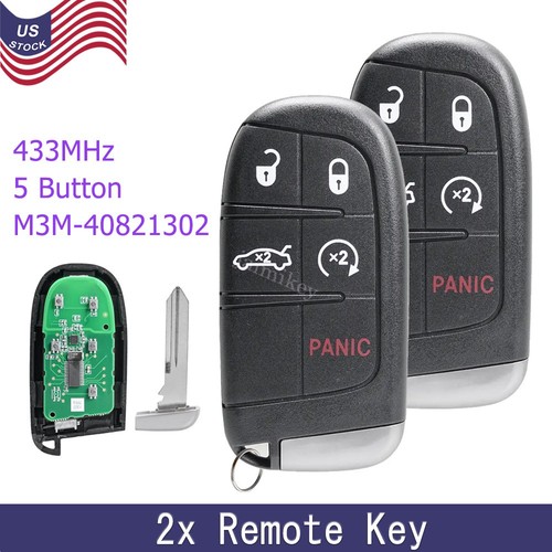 2 For 2019 - 2021 Dodge Charger Challenger Chrysler 300 Key Remote Fob ...