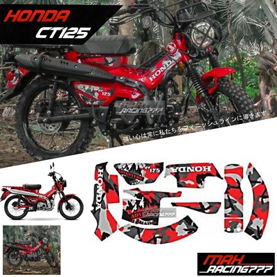 STICKER DECAL SET BODY CAMO TRAIL FOR HONDA CT125 HUNTER 2020-24 [RED ...
