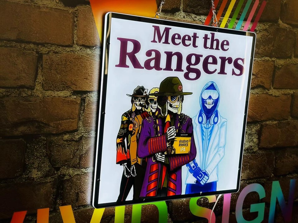 Voodoo Meet The Rangers Belgian Beer IPA 2D LED 16" Neon Sign Lamp ...