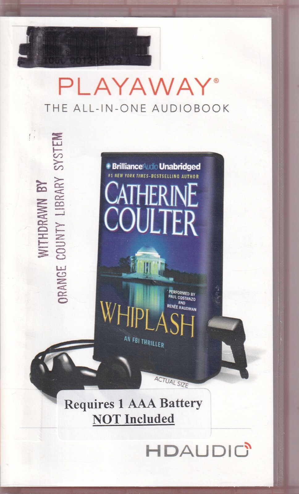Whiplash by Catherine Coulter (FBI Thriller #14) Unabridged Playaway ...
