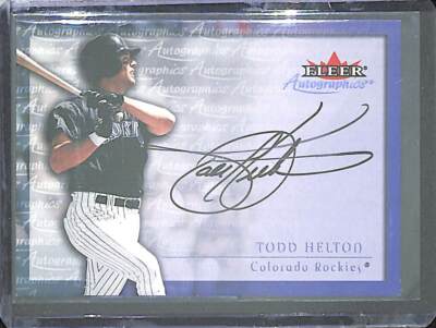 2000 Fleer Autographics Autograph Todd Helton | eBay