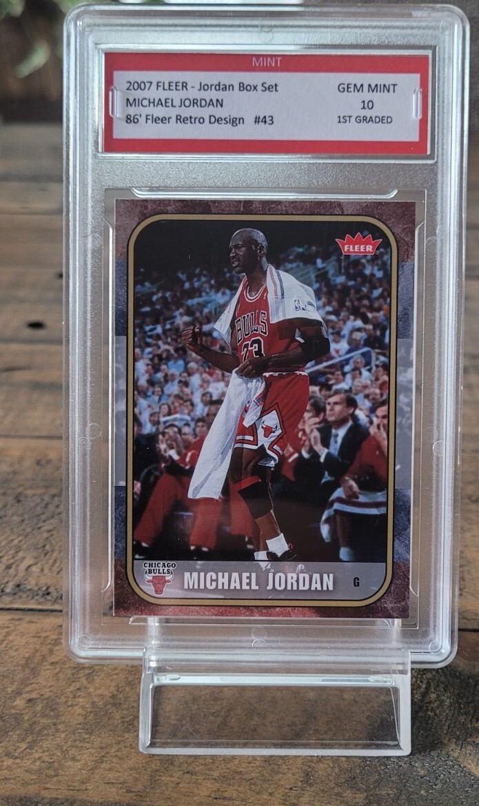 2007 Fleer- Jordan Box Set Michael Jordan 86' Fleer Retro Design #43 ...