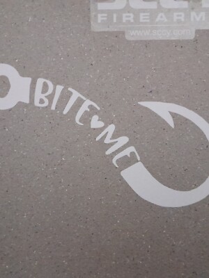 BITE ME Fishing Vinyl Decal Sticker Car Truck RV Window Bumper Computer ...