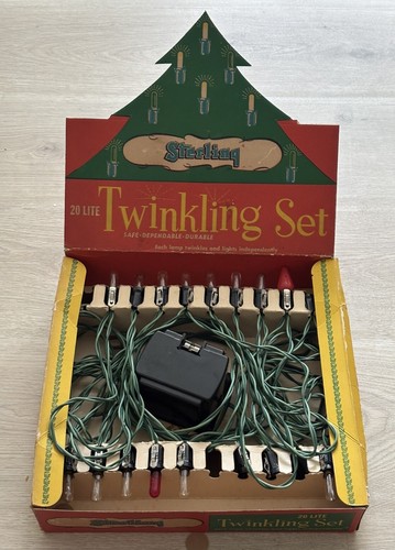 Vintage Sterling 20 Lite Twinkling Set Transformer Christmas Lights ...