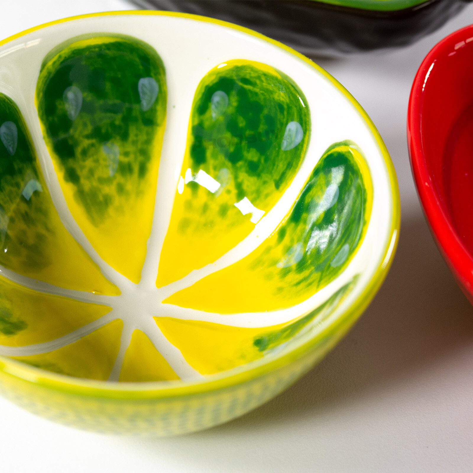 Set of 3 Small Food Bowls Ceramic Tapas Snack Chip Dip Sauce Pinch Pot ...