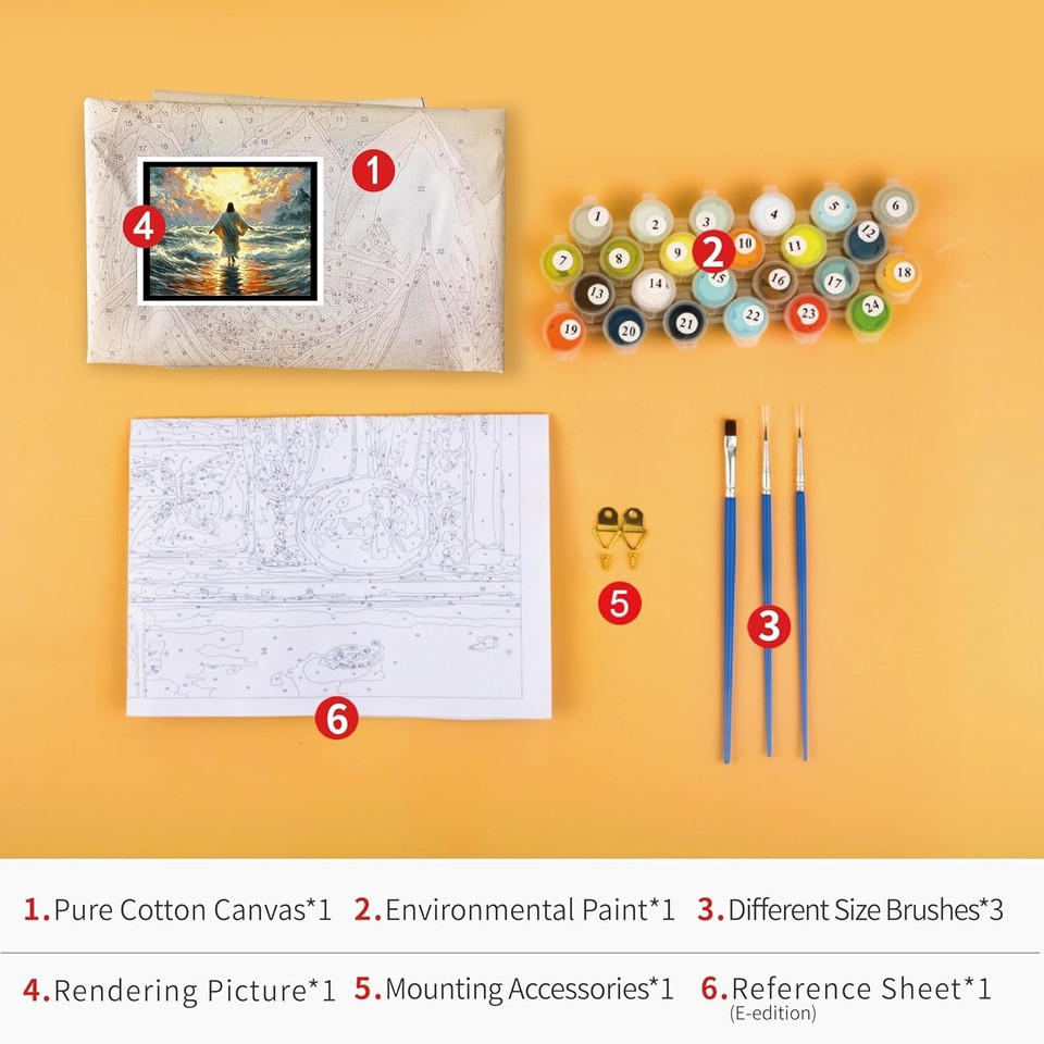 Jesus Paint by Numbers Kits Adults Religious Belief Paint by Numbers ...