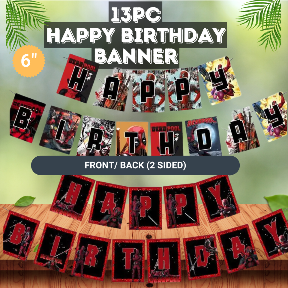 DEADPOOL balloon birthday party supplies favor centerpiece decoration ...