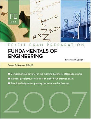 Fundamentals of Engineering : FE / EIT Exam Preparation by Robert Boxer (2007, Perfect) for sale ...