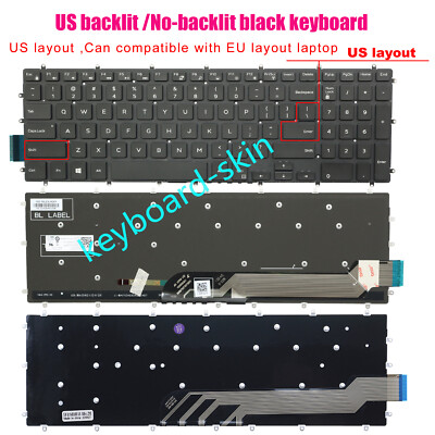 New black US Keyboard for Dell P66F P66F001 P72F P72F002 P75F P75F002 ...