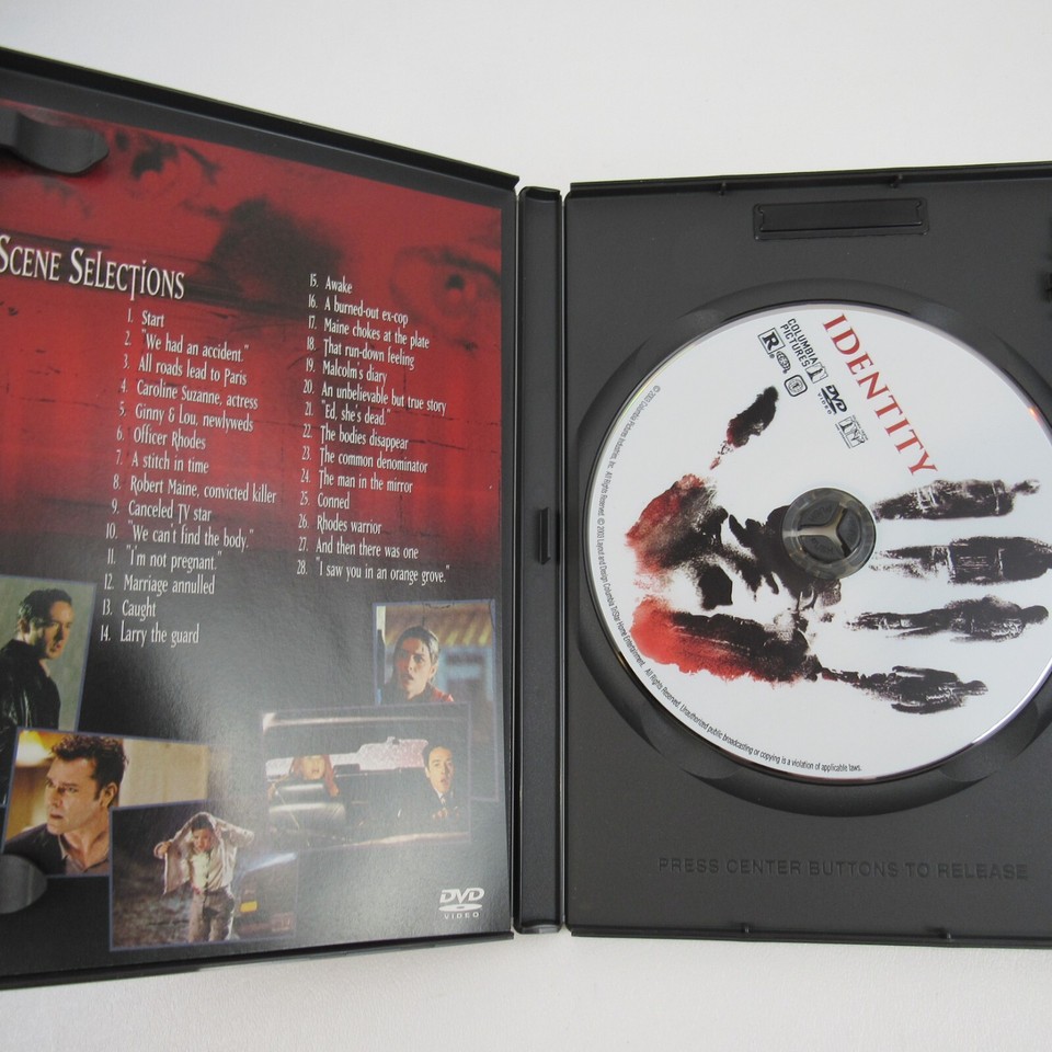 Identity DVD 2003 thriller movie motel John Cusack Ray Liotta Special ...