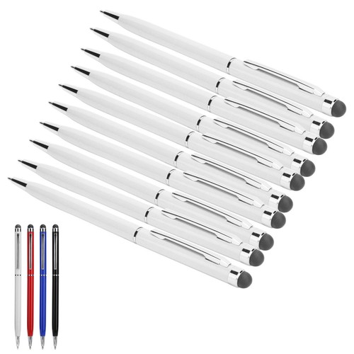 10Pcs Stylus 2‑in‑1 Capacitive Touch Screen Ballpoint Pens Metal ...