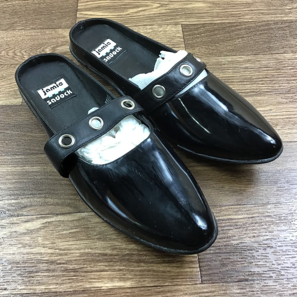 New Vintage Jamie Saddock Women's Size 8 Black Leather Closed Toe ...