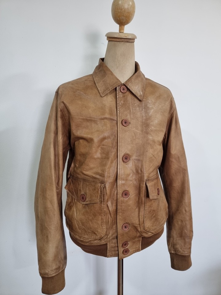 Stunning BELSTAFF A-1 AVIATOR Flight Bomber Leather Jacket Size Large ...