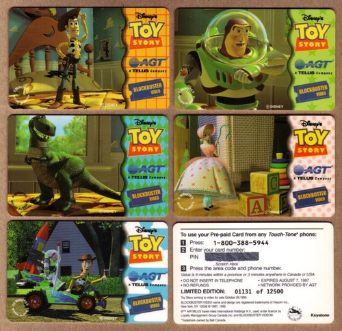 Disney's Toy Story (Blockbuster Video Promo) Set of 5 Cards SEALED ...