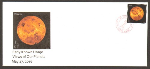 VIEWS of OUR PLANETS Stamp VENUS - EARLY USAGE before Official Release ...