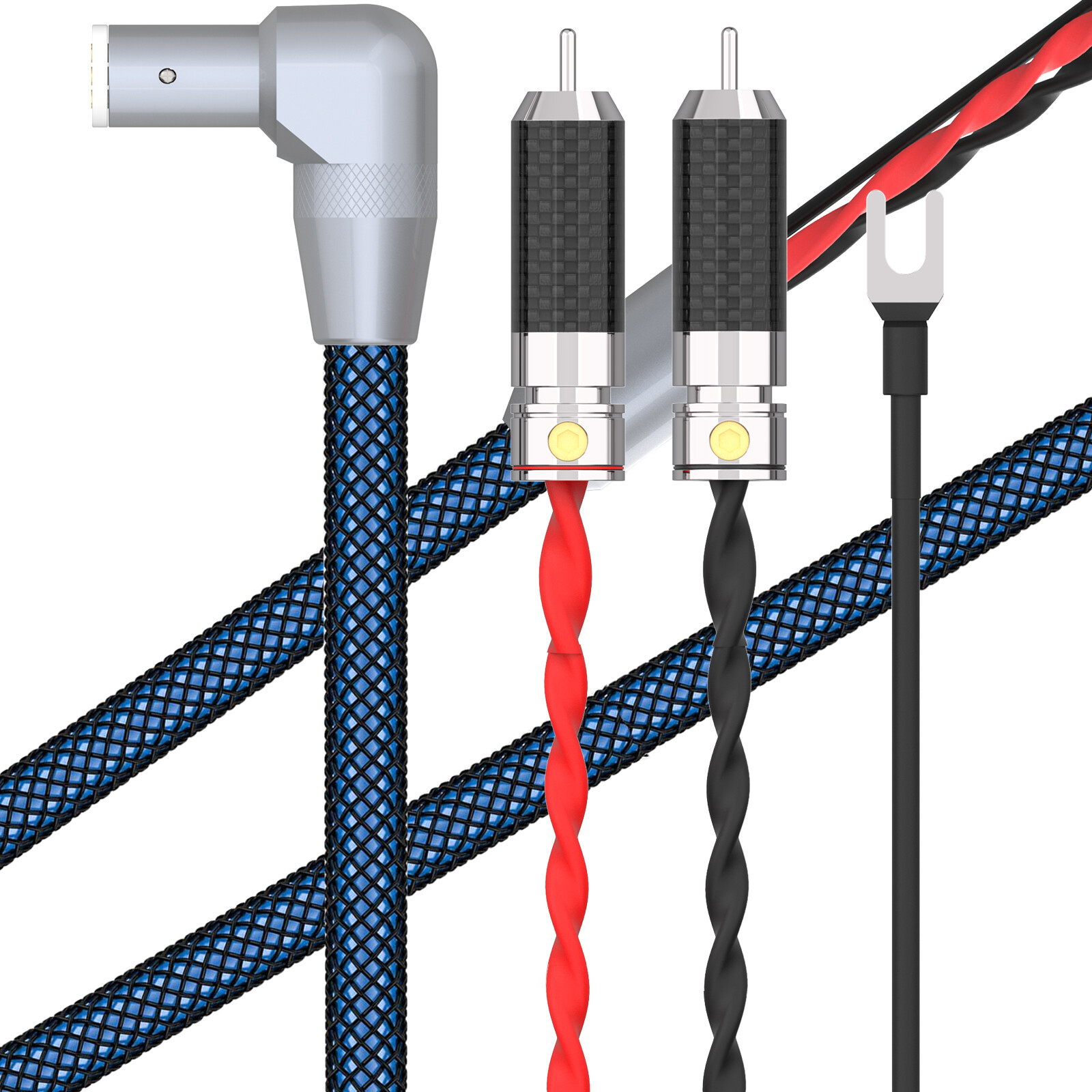 6N OCC Silver Shield RCA to 5-Pin DIN Audio Phono Tonearm Cable with ...
