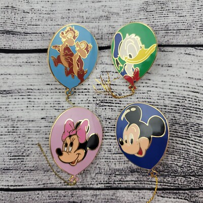 Mickey, Donald, Minnie, Chip, Dale Balloon Pins - Cast Exclusive - Set ...