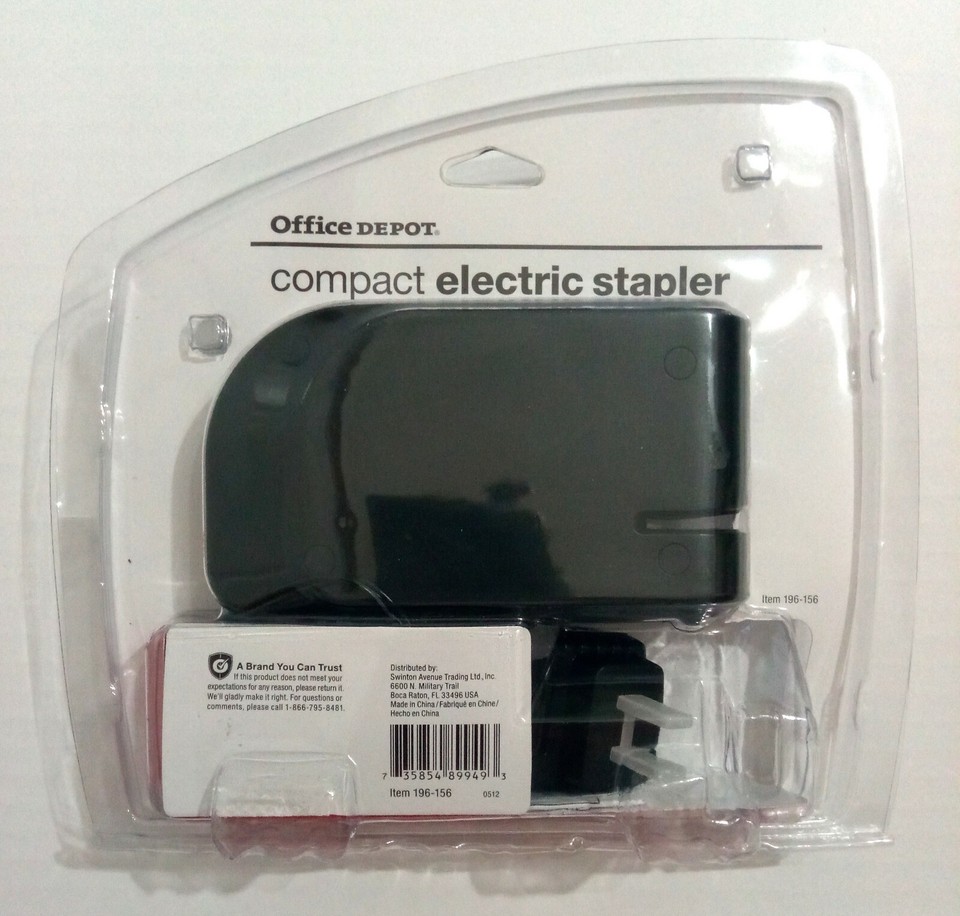 BRAND NEW SEALED Office Depot Compact Electric Stapler, Dual Power ...