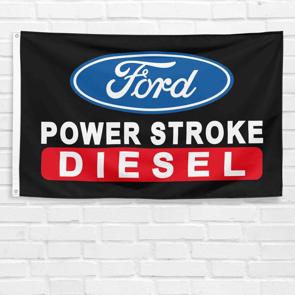 Ford Power Stroke Diesel 3x5 ft Flag Car Truck Racing Show Garage ...