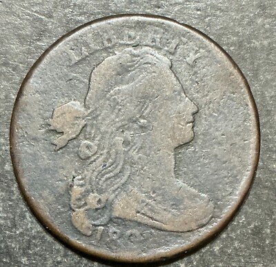 1802 Draped Bust Large Cent rare old colonial coin great collectible ...