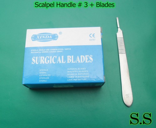 Pack Scalpel #3 3L & 100 Blades New Surgical Tools | eBay