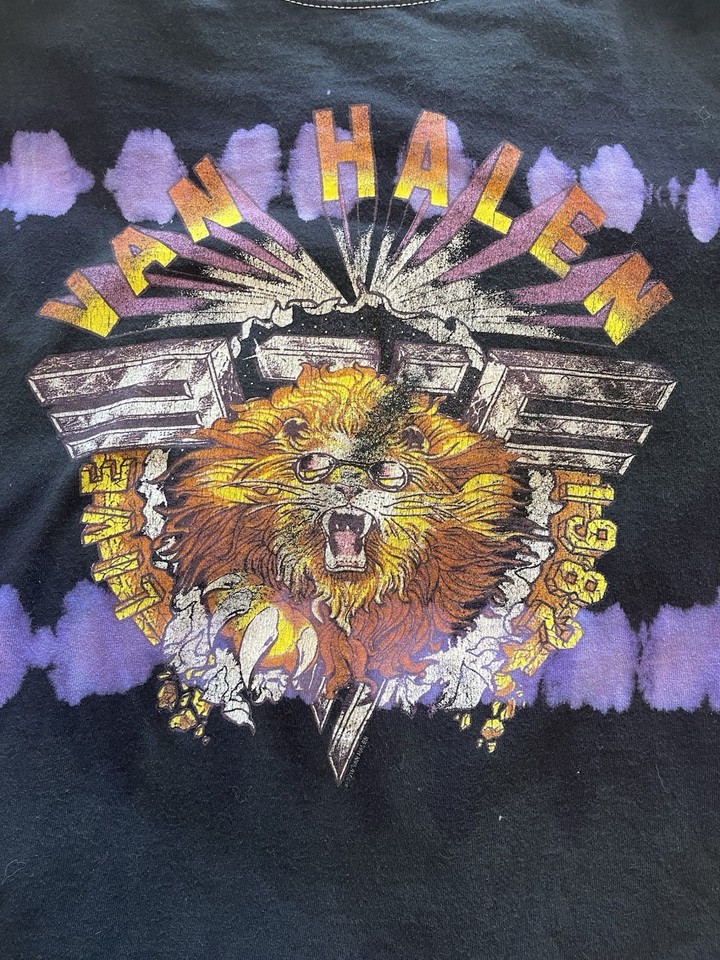 Van Halen Live Lion ‘82 Concert Tee Vintage Inspired Contrast Stitch ...