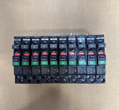 QO120PAFGF 10 PCS SQUARE D QO 20A DUAL-FUNCTION AF/GF QO120PDF CIRCUIT ...